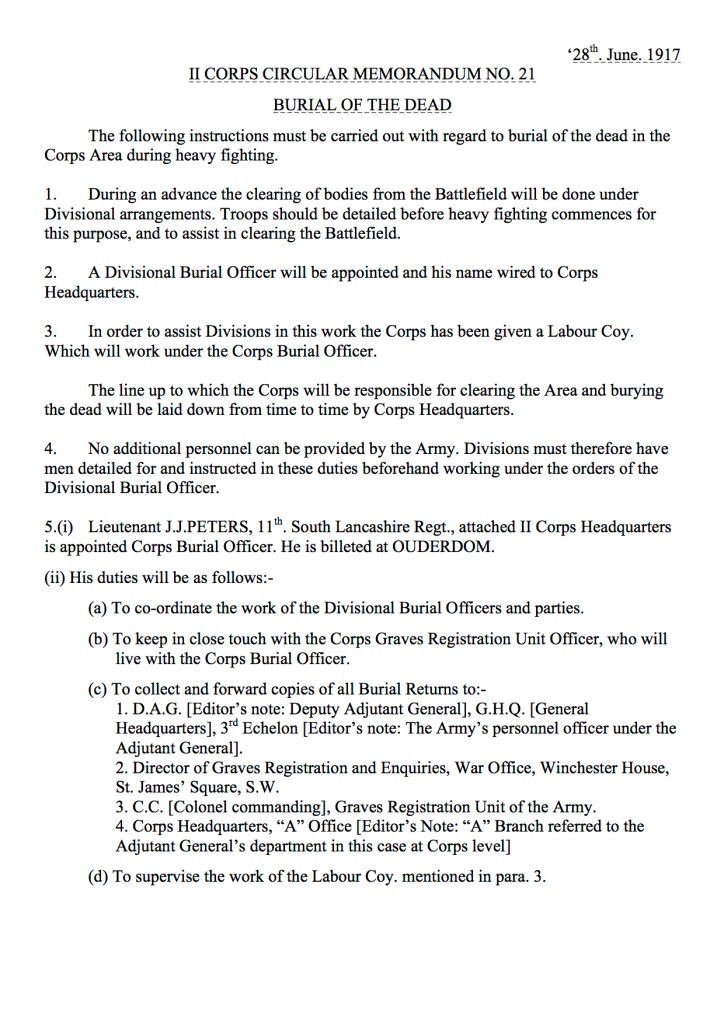 Chaplains and Divisional/Corps Burial Returns – War Records Revealed